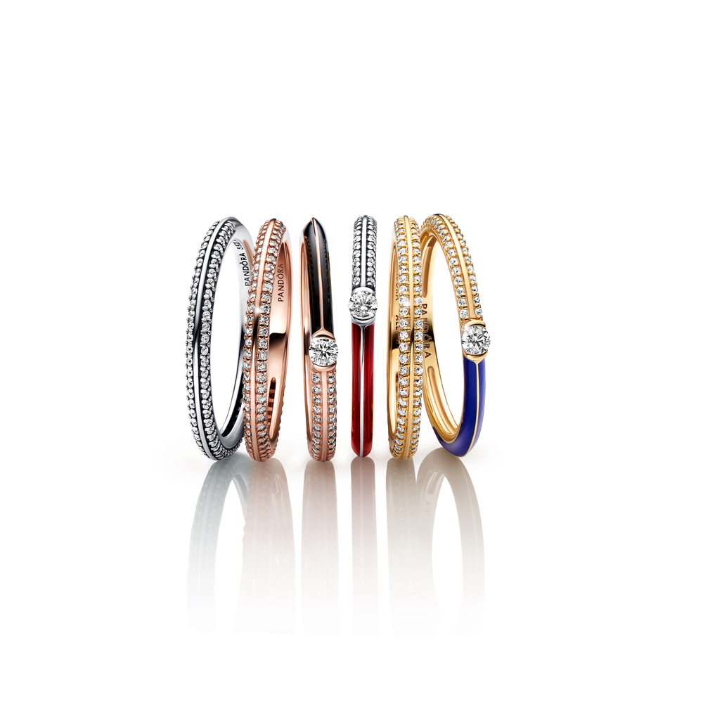 Pandora ME Pavé & Blue Dual Ring – Pandora Jordan