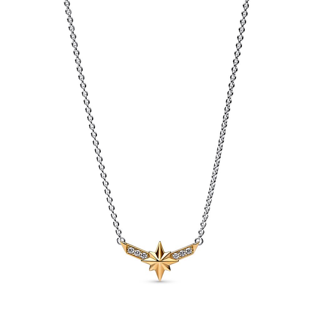 Marvel Captain Marvel Octogram Star Two tone Pendant Necklace – Pandora ...