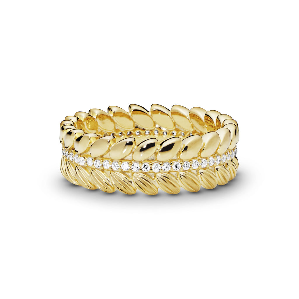 Seeds 14k Gold Plated ring with clear cubic zirconia – Pandora Jordan