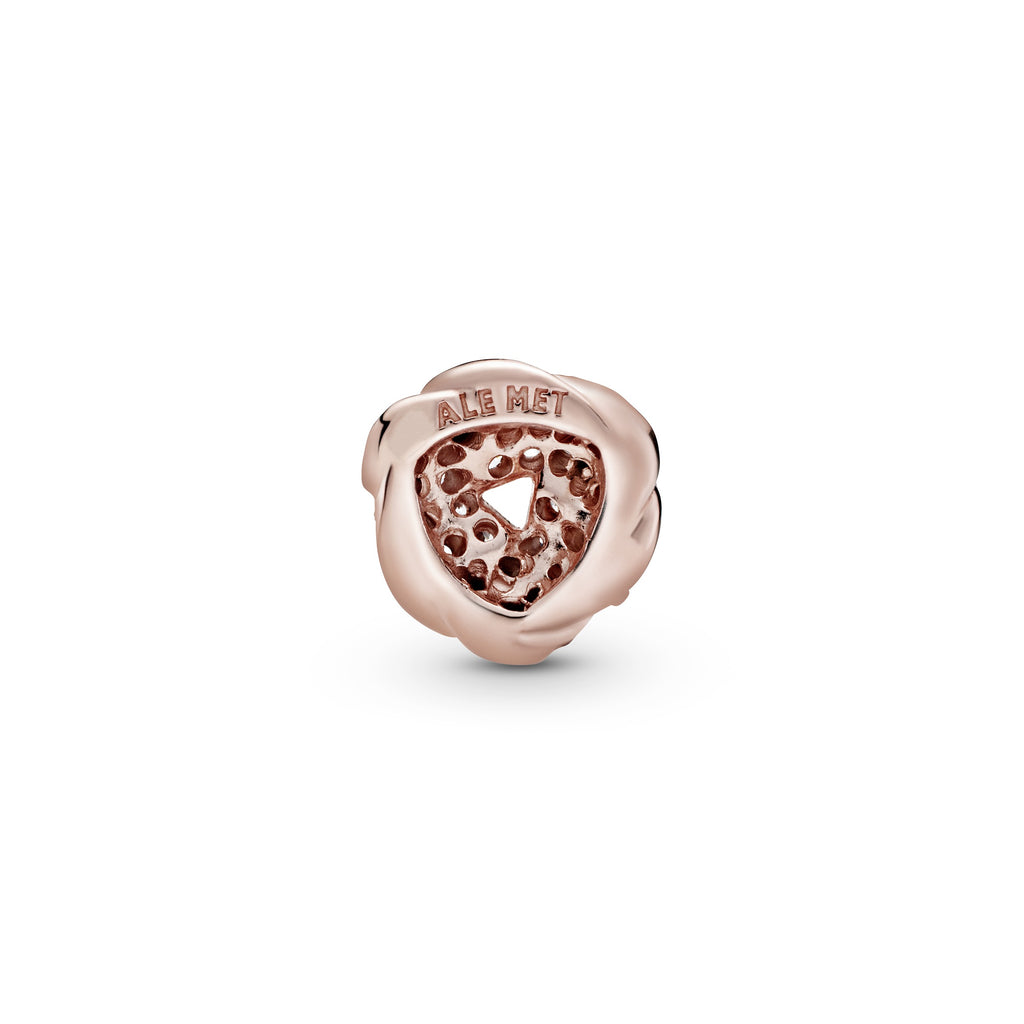 PANDORA Rose love knot petite element with clear cubic zirconia ...