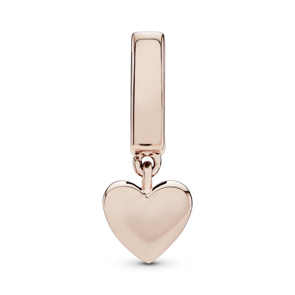 PANDORA Reflexions dangling heart clip charm in PANDORA Rose – Pandora ...