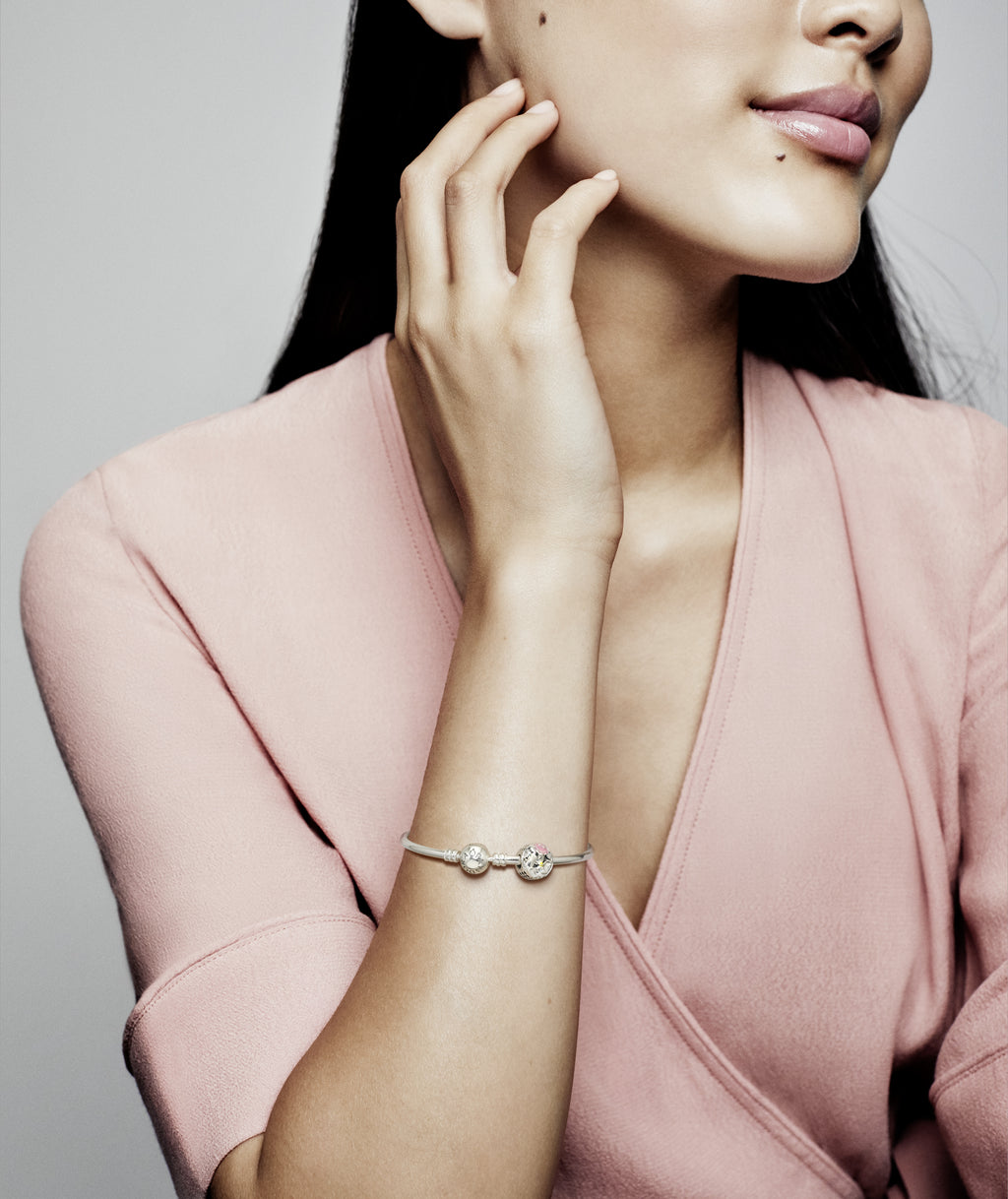 Disney Dumbo and Mrs. Jumbo silver charm with blue, pink and yellow en ...