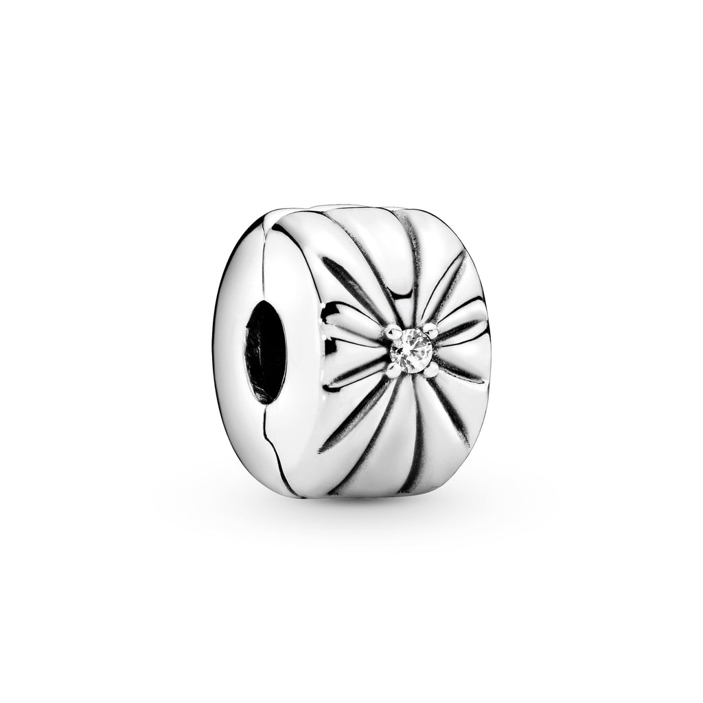 Sterling silver clip with clear cubic zirconia – Pandora Jordan