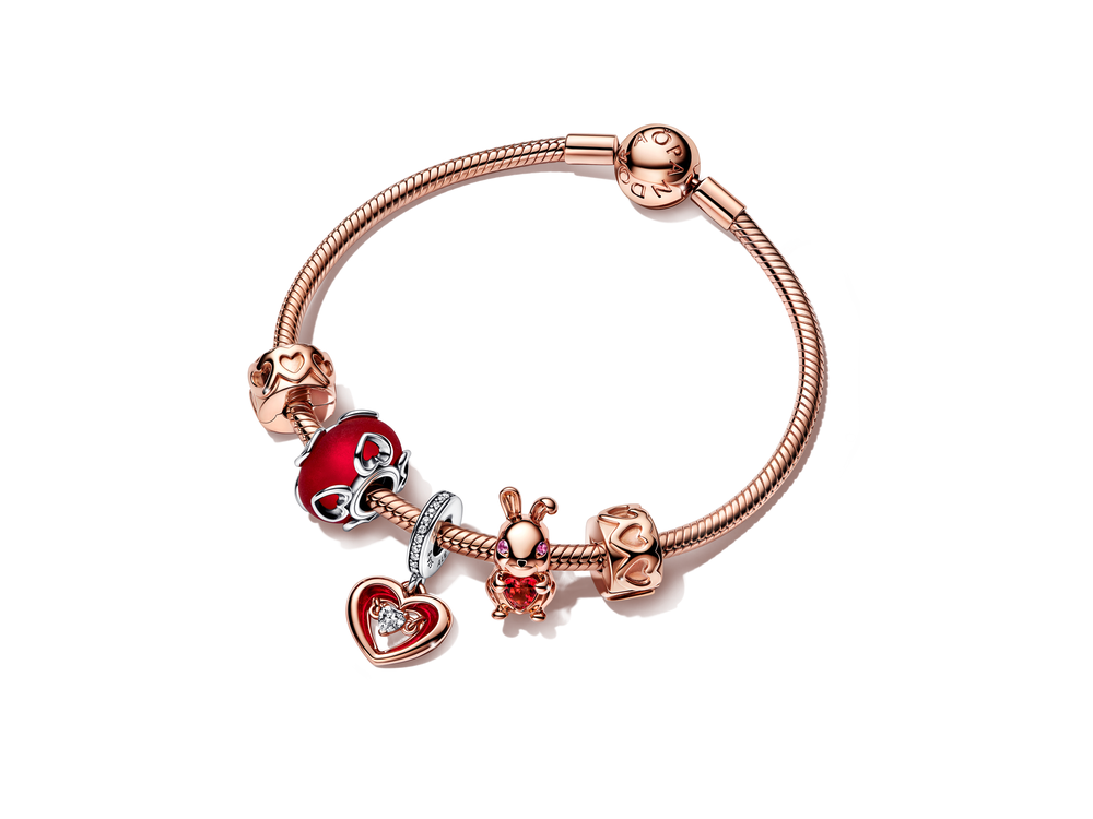 Two-tone Radiant Heart Dangle Charm – Pandora Jordan
